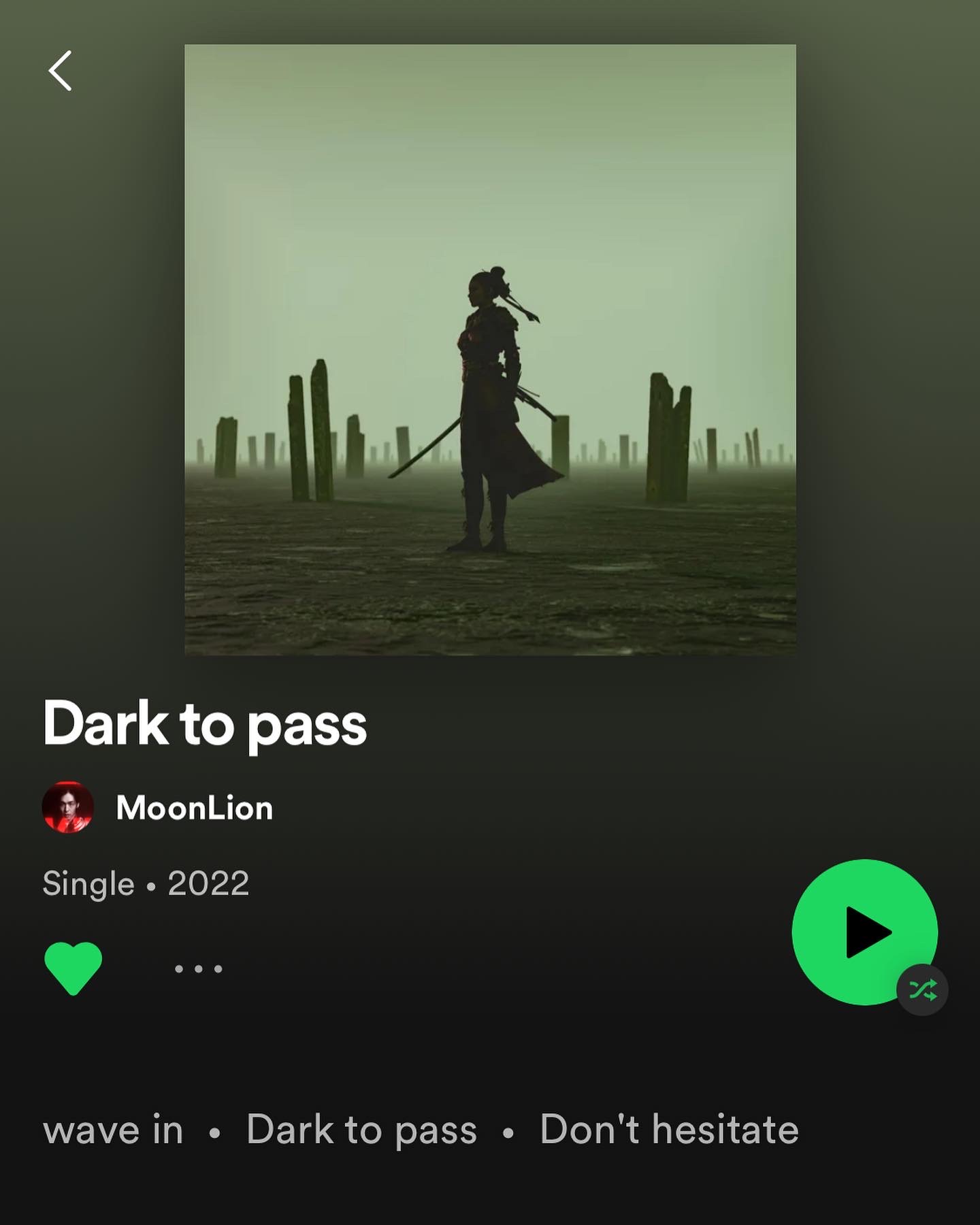 MoonLion - Dark to Pass 커버아트, 앨범커버 포트폴리오 - 크몽